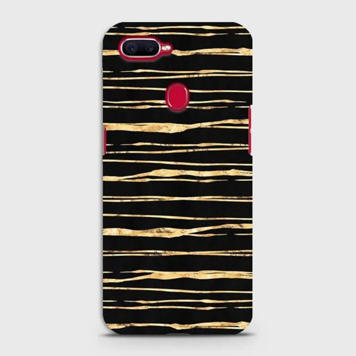 Realme 2 Cover Case BLACK WITH GOLDEN LINES Hard Cover- Design 11 ...