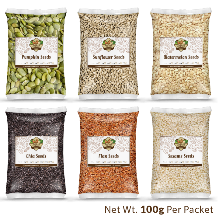 Pack of 6 Seeds / Chia Seeds / Pumpkin Seeds / Sunflower Seeds ...