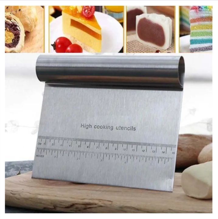 Stainless Steel with Measuring Scale Multipurpose Cake Pizza Cutter ...