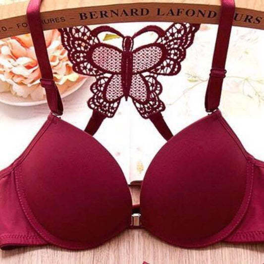 SHE WEAR-Front Open Double Padded Butterfly Bra & Panty Set | Daraz.pk
