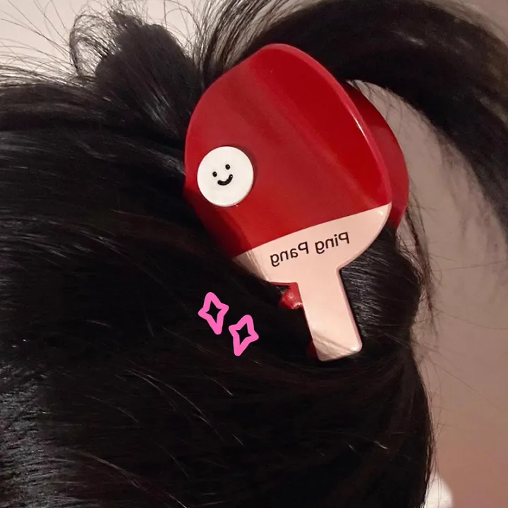 Woman Table Tennis Racket Hair Claw Badminton Tennis Claw Clip Sports ...