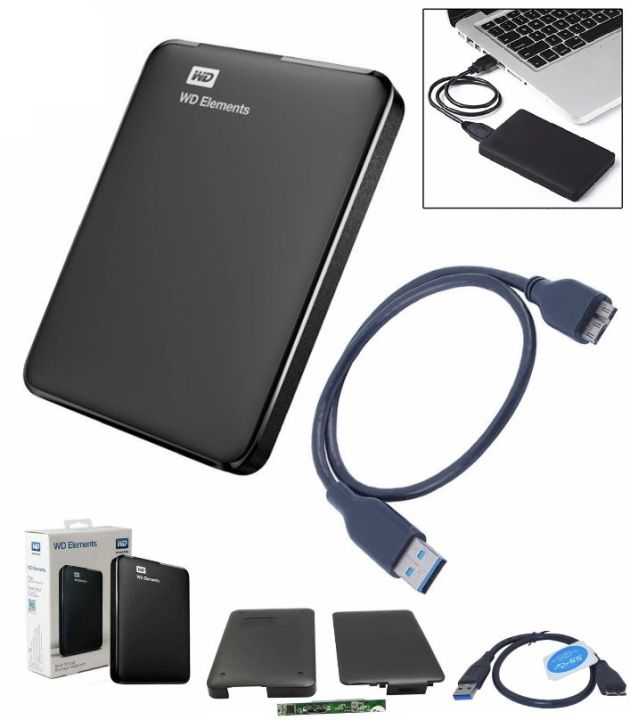 New Western Digital (WD) Elements USB 3.0 SATA HDD External Enclosure 2 ...