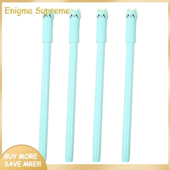 Enigma- Quick-drying Ergonomic Pen 4pcs Cute Cat Design Gel Pens 0.5mm ...