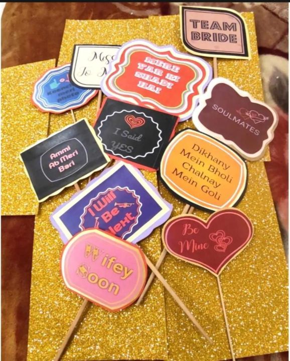 Bridal shower Mehndi engagement prop, wedding prop, Photo Booth Prop ...