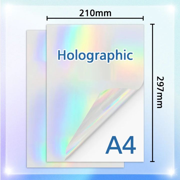 A4 Transparent Holographic Overlay Lamination Vinyl A4 Self-Adhesive ...