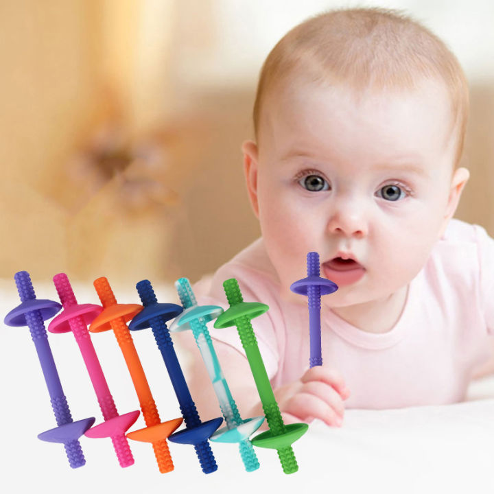 Baby Hollow Teething Toys Sensory Toys Vibrant Silicone Teething Sticks ...