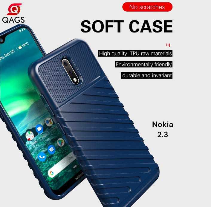 QAGS for Nokia 2.3 Mobile Phone Case Carbon Fiber Brush Texture Anti ...