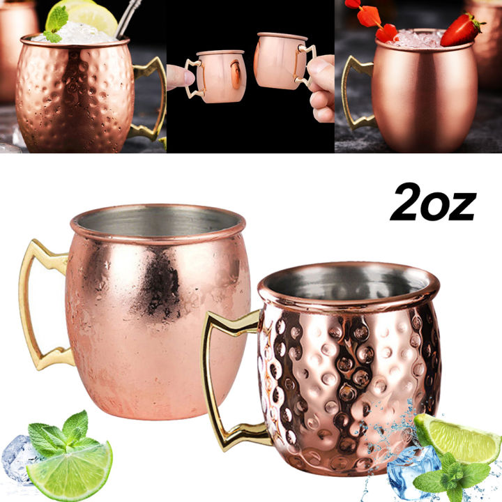 60ml Stainless Steel Drum Shape Copper Plated Moscow Mule Mugs Shot ...