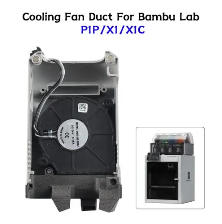 Bambu Lab Cooling Fan Air Duct MJF Nylon Magnet Printing PA12 for Bambu ...