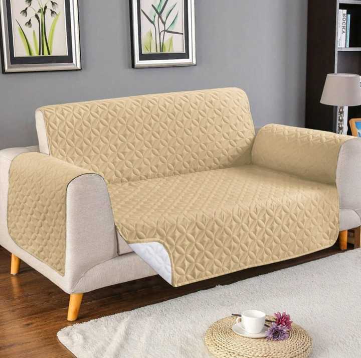 New Arrival: Ultrasonic Quilted Sofa Cover in Skin Color - Premium ...
