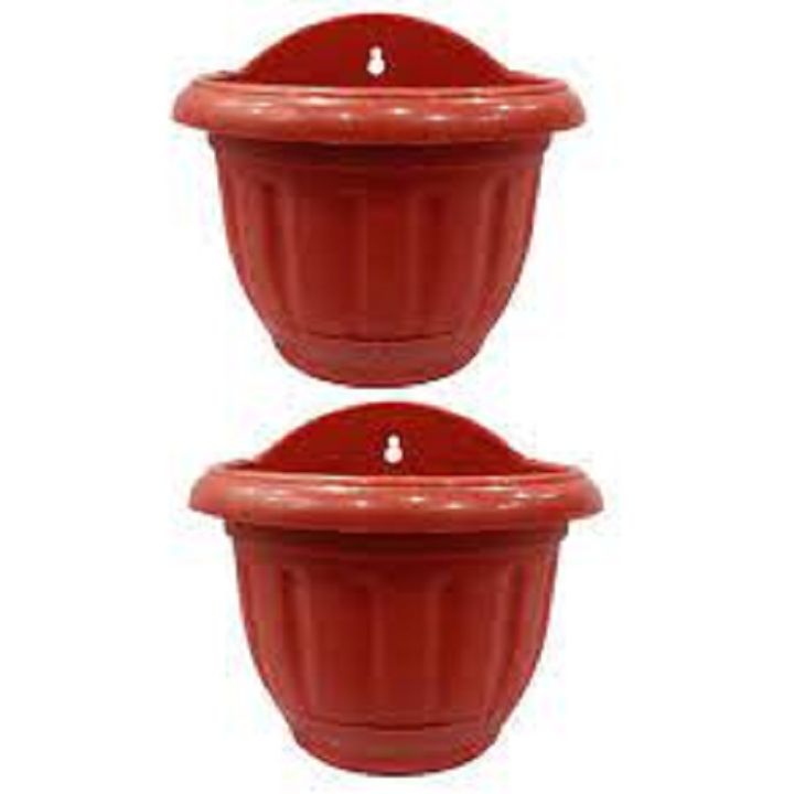 Pack Of 4 Wall Hanging Plant Pot 5 inch X 5 Inch - Red | Daraz.pk