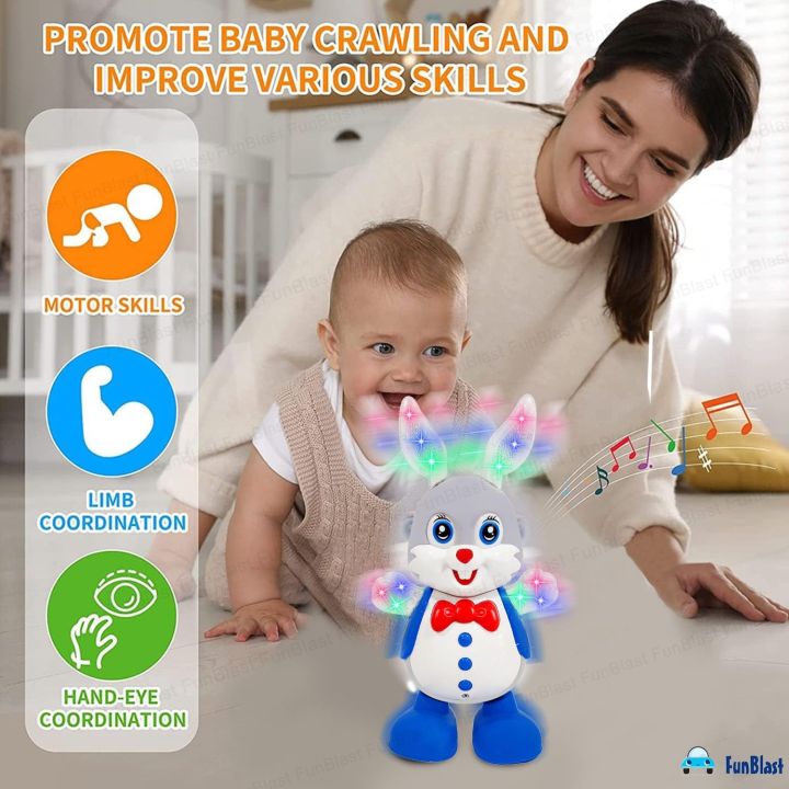 FunBlast Dancing Rabbit with Music, Flashing Lights, Dancing Toys for ...