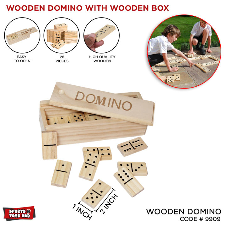 Double Six Domino Sequence Match Board Game Set – Large Sized 28 Pieces ...