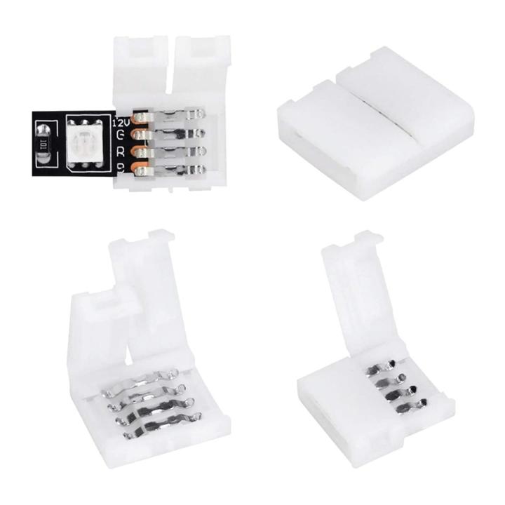 RGB LED Strip Light Connectors 4-Pins (10mm) LED Strip Gapless ...