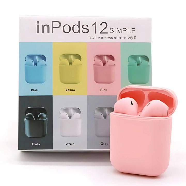 InPods 12 Wireless Bluetooth Earbuds – TWS Stereo Sound, Deep Bass ...