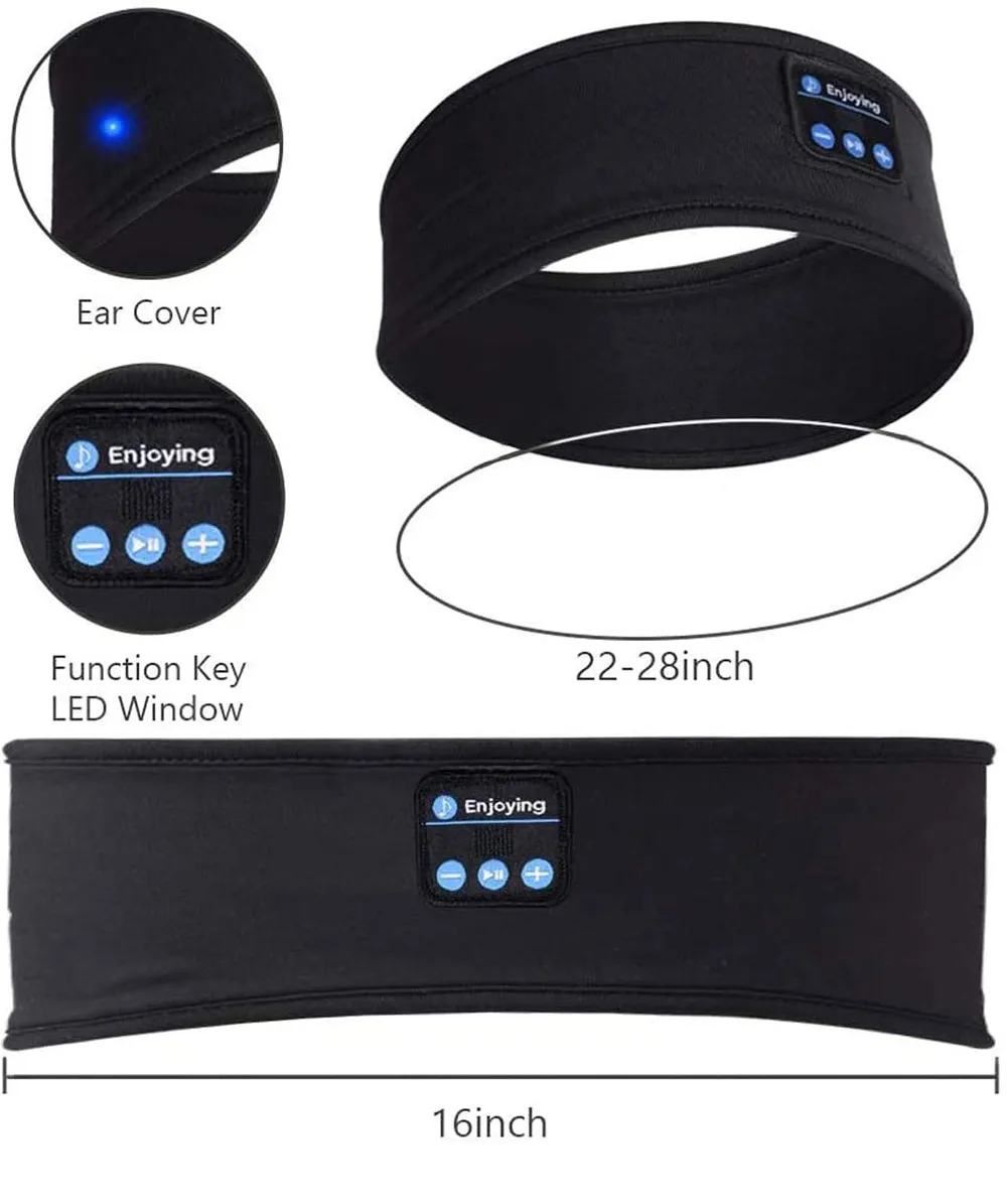 Musical Sleep Mask Soft Stretch Sleeping Comfort with Bluetooth 5.0 ...