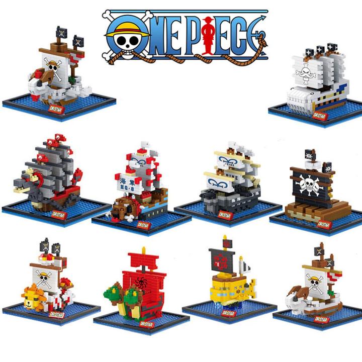 Anime Blocks One Piece Pirate Ship Assembly Building Bricks Luffy ...