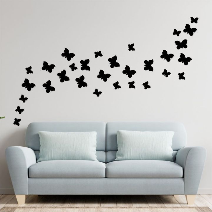 30 butterflies packet decoration Stickers, And Butterfly Shelf, Pack of ...