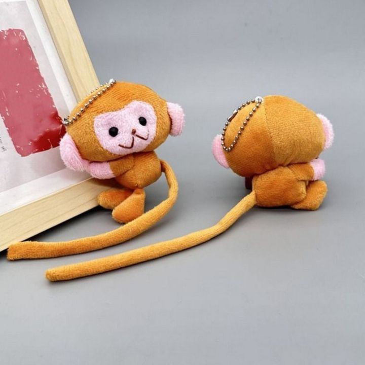 Bag Accessories Long Tailed Monkey Doll Key Chain Bag Charm Stuffed ...