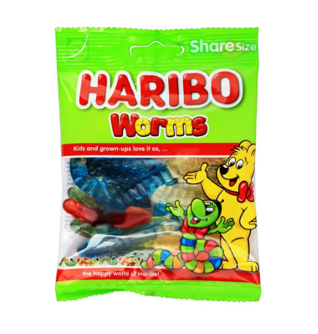 Haribo Worms Jelly, Share Size Pouch, 80g (TURKEY) | Daraz.pk