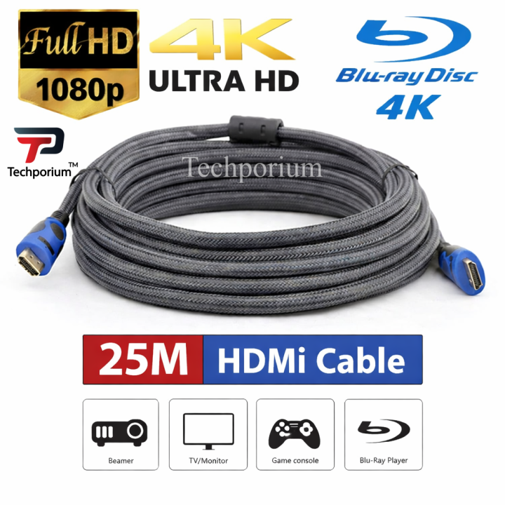 High-Speed HDMI Round Cables 3M to 30M Full HD 1080p 4K Support Gold ...