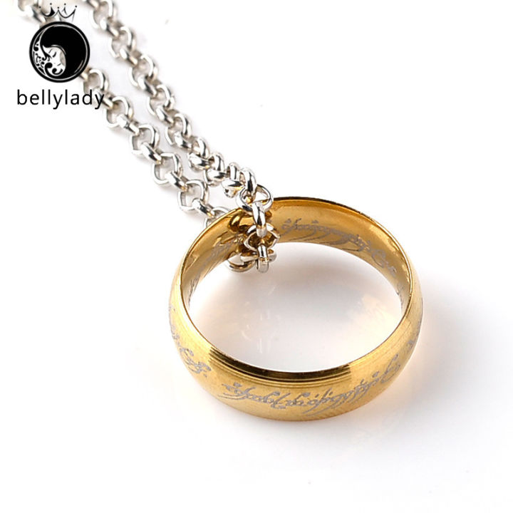 Lord of the Rings Fashion Ring Necklace Hobbit Gold Pendant | Daraz.pk