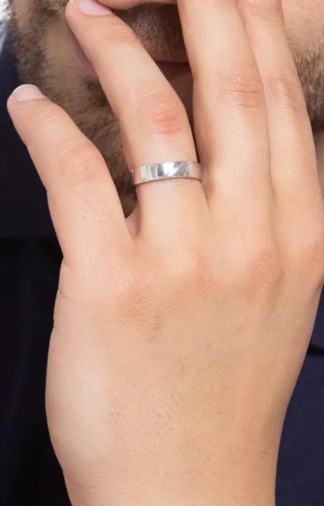 Titanium Simple Ring Smooth Surface For Man-Woman | Daraz.pk