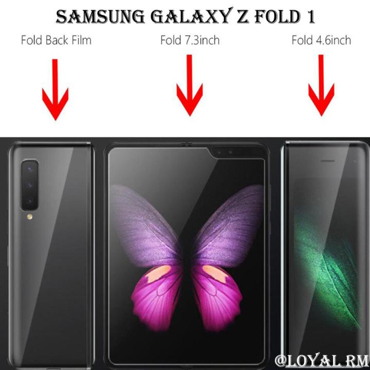 Samsung Galaxy Z Fold 1 Outer front back and Inner Front 3in1 Hydrogel ...