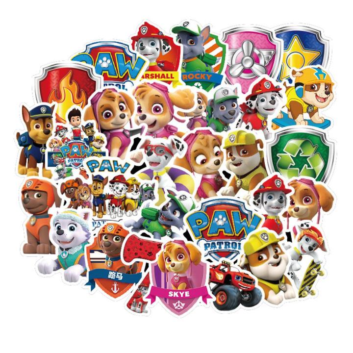 50PCS PAW Patrol Graffiti Stickers For Laptop Notebook Skateboard ...
