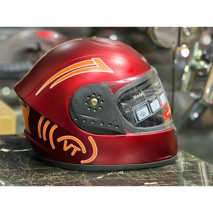 vector helmet for full face red matt | Daraz.pk