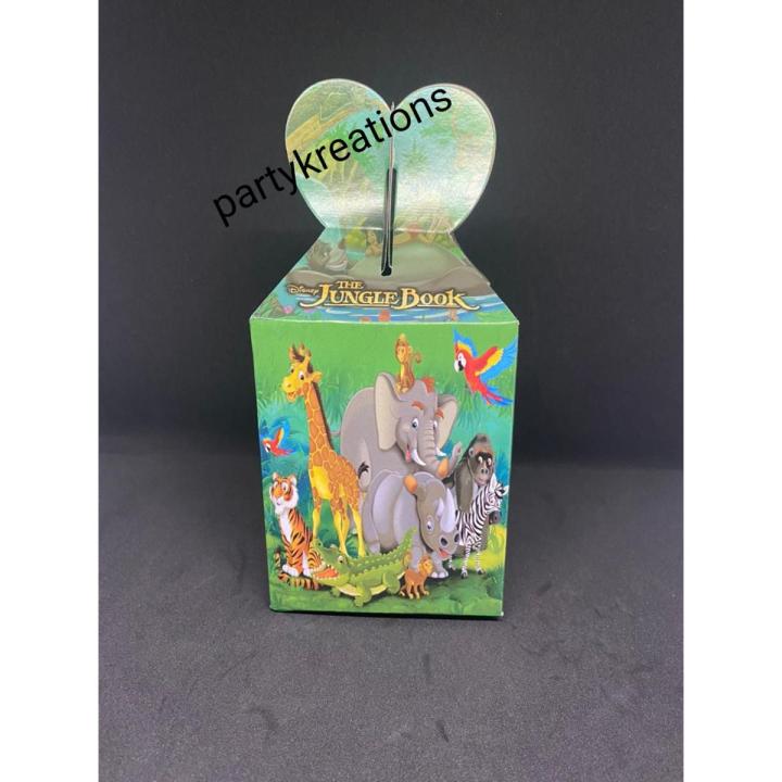 Jungle Theme Goody Boxes for Birthday Party Theme Favor Boxes (Pack of ...