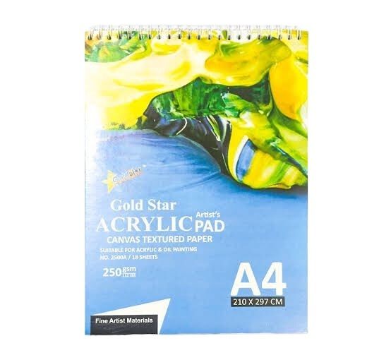 Acrylic Pad For Painting A4 Size 18 Sheets - 250gsm | Daraz.pk