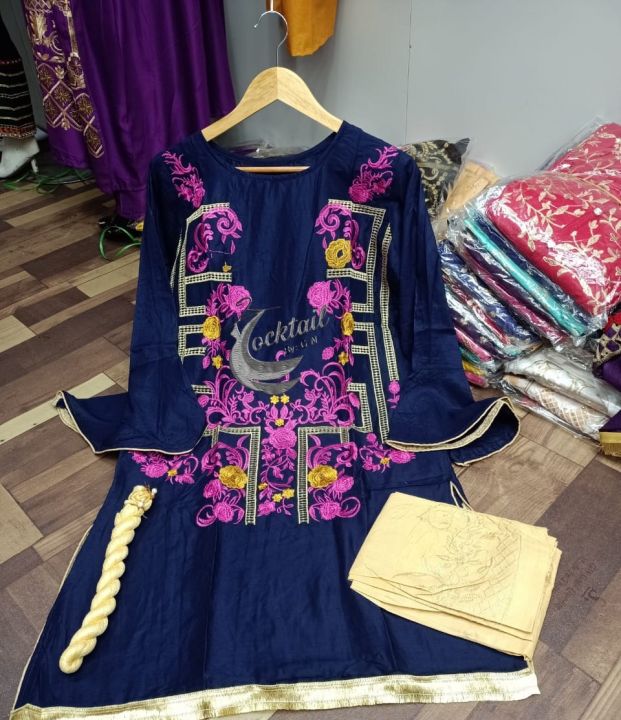 Summer Collection-New Design-Embroidered Unstitched-3PC Suit For Ladies ...