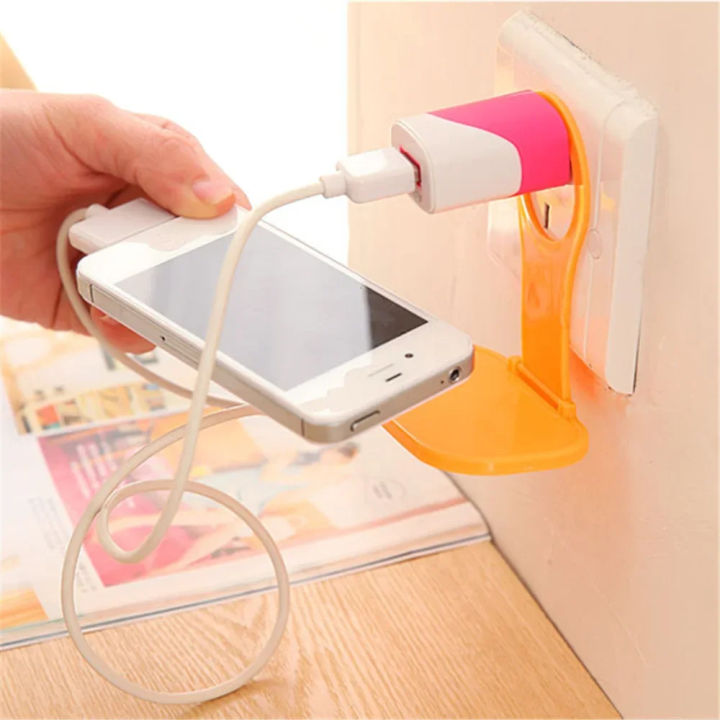 1PC Foldable Mobile Phone Charger Adapter Charging Stand Holder Hanging ...