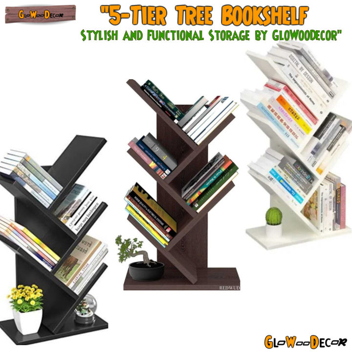 Book Racks for bed room, Tree Bookcase , Wooden Bookshelf in Living ...