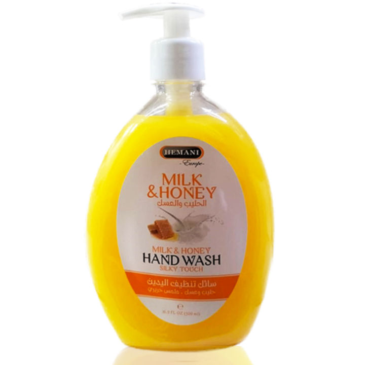𝗛𝗘𝗠𝗔𝗡𝗜 𝗟𝗜𝗩𝗘 𝗡𝗔𝗧𝗨𝗥𝗔𝗟 - MILK & HONEY HAND WASH PUMP 500ML | Daraz.pk