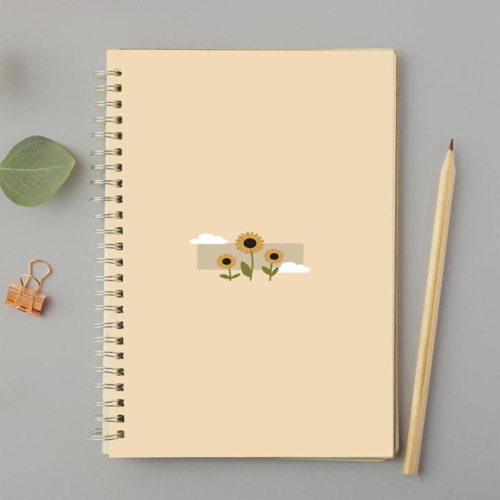 Sunflower-A4 & A5 Spiral Notebook with Plastic Sheet | Daraz.pk