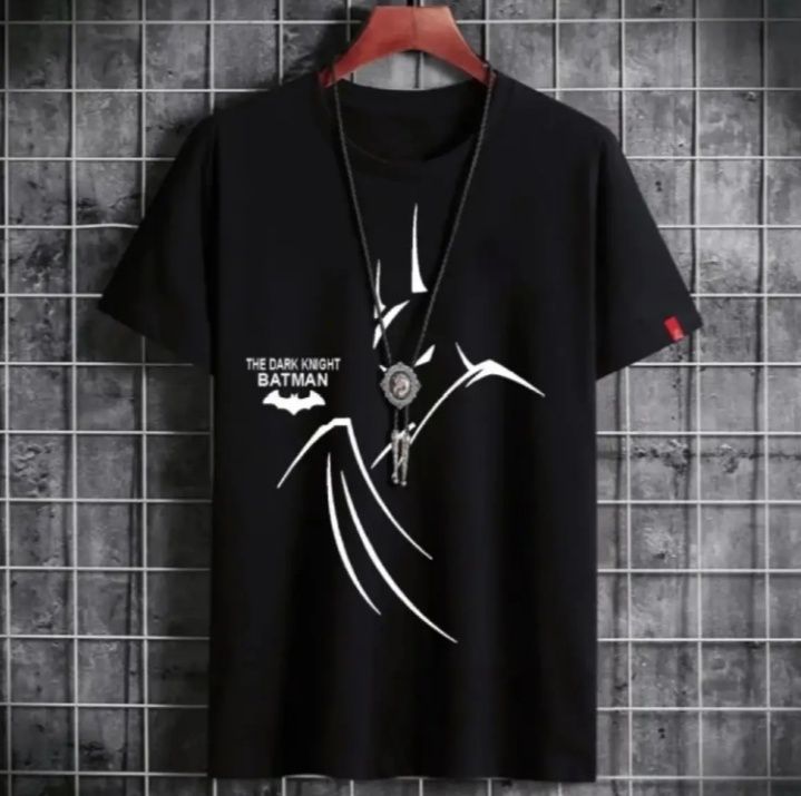 The Dark night Batman Printed Cotton Half Sleeves O-Neck Tshirt For Men ...