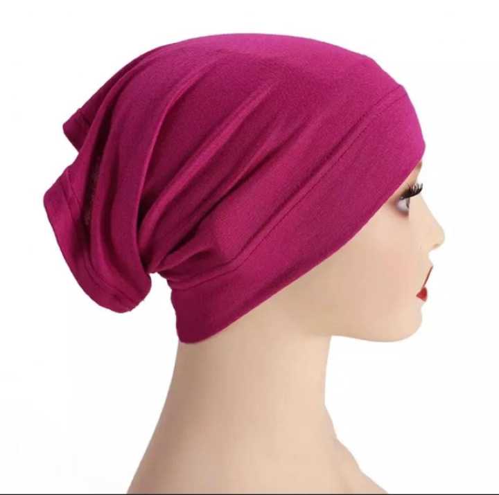 Plain Head Scarf Inner Hijab Cap – Soft, Comfortable Tube Muslim ...