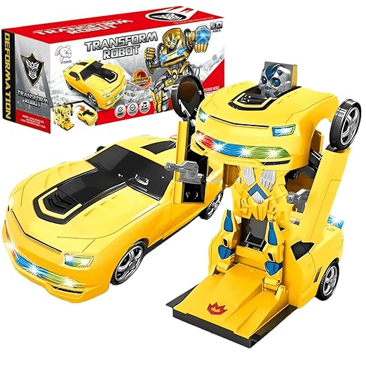 Transformer Robot Car Toy – 2 in 1 Transforming RC Car with Lights ...