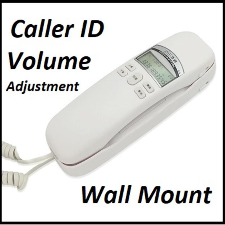 Babalt S3A Landline Phone Caller ID Wall Mountable Trimline Corded ...