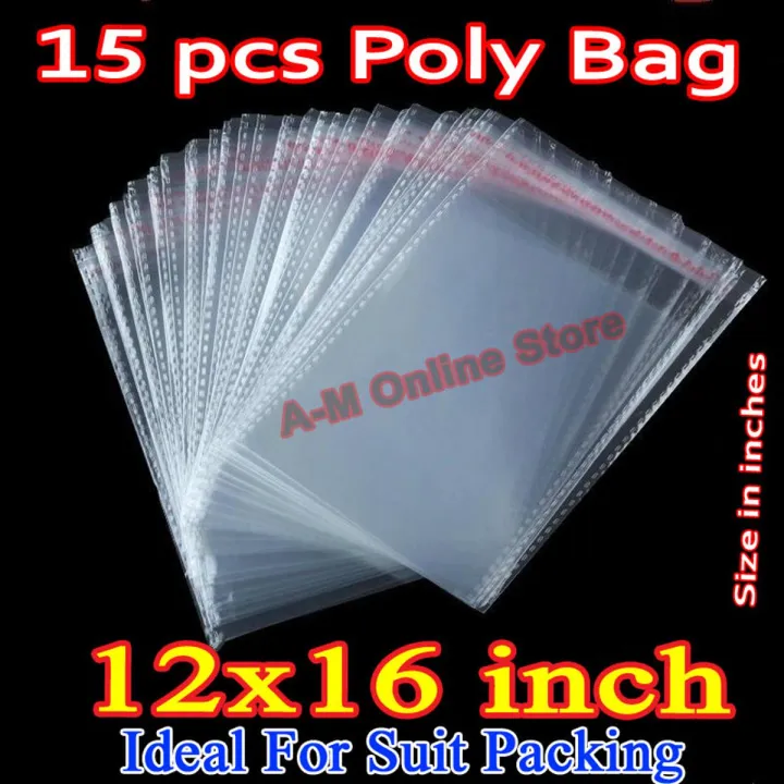 Bundle of 15 Pcs – 12"x16" Resealable Transparent Self-Adhesive ...
