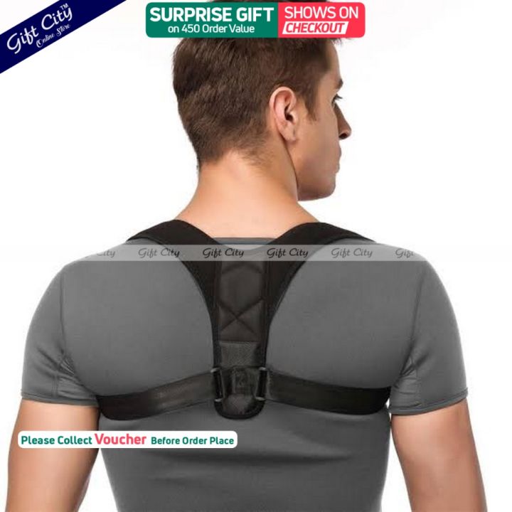 Gift City Presents Adjustable Body Posture Corrector Belt - Shoulder ...