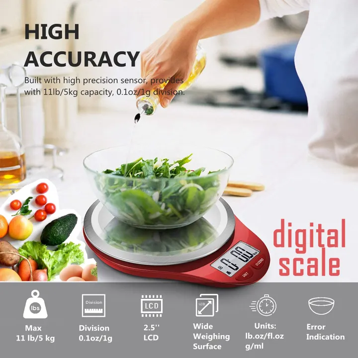 5Kg Imported Precision Digital Kitchen Scale – Original Stainless Steel ...