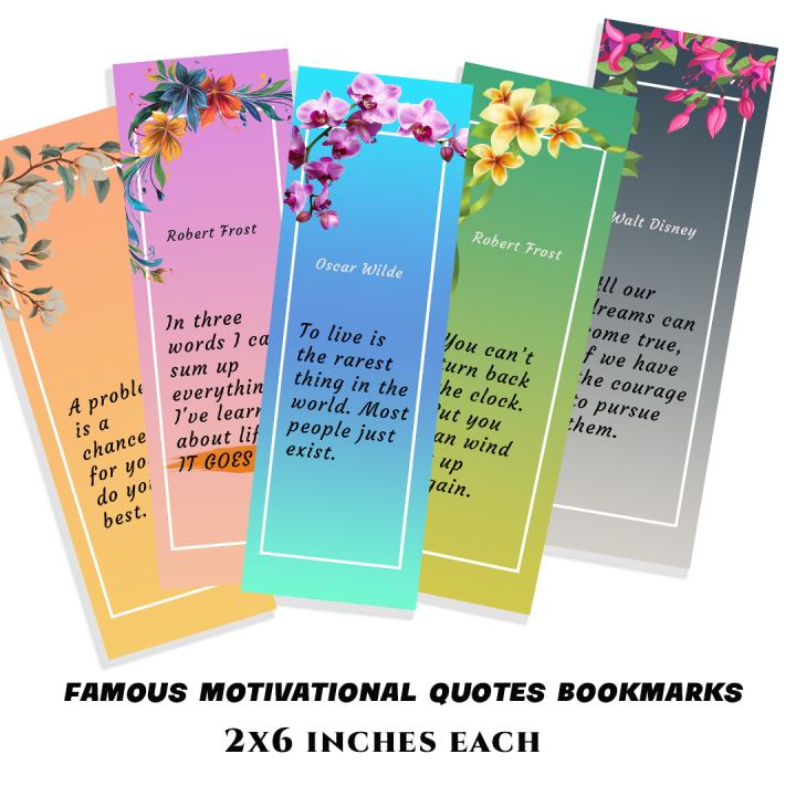 Motivational Quotations Bookmarks Pack of 5 Book Marks | Daraz.pk