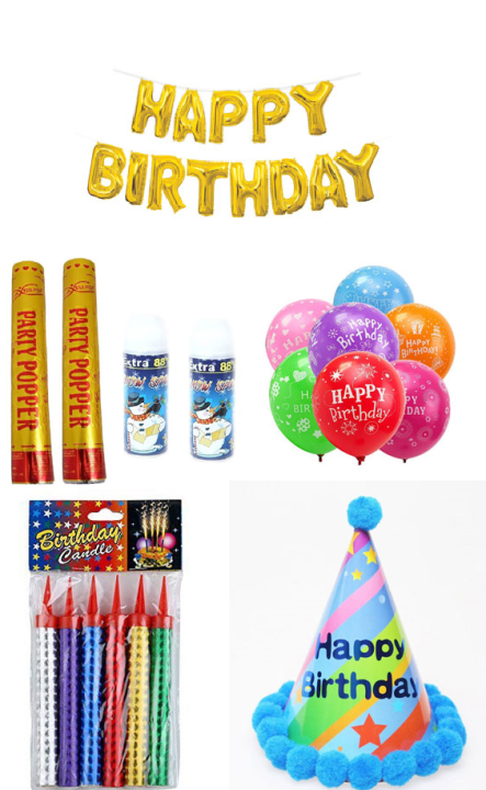 Mega Happy Birthday Bundle - Happy Birthday Banner Balloon - Happy ...