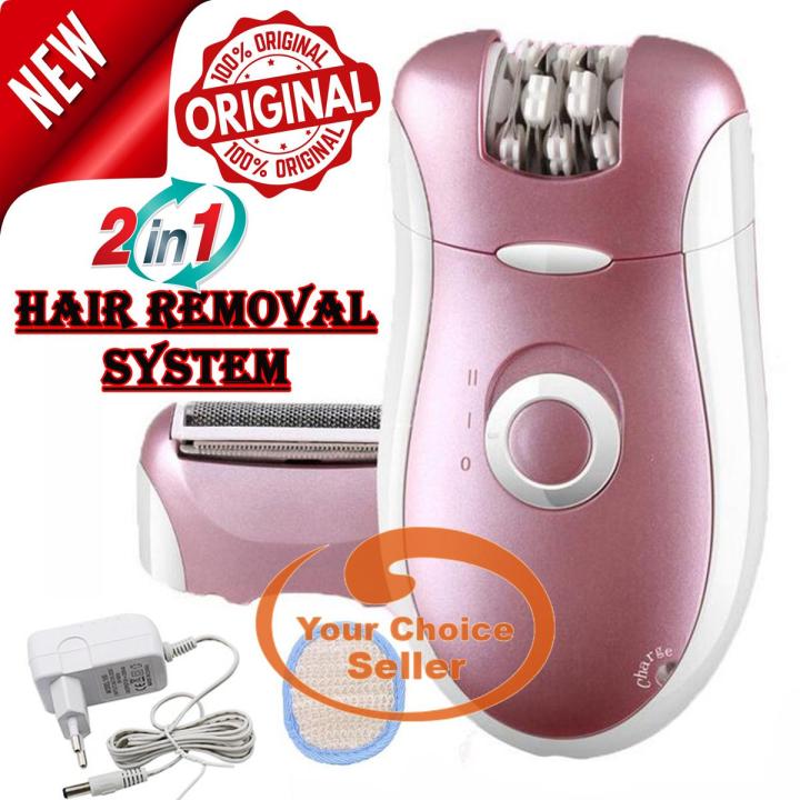 Professional Rechargeable 2068 ( 2 in 1 ) Women Epilator & Shaver ...