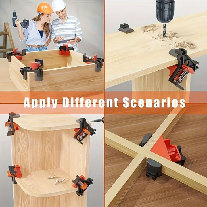 4pcs Adjustable 90° Right Angle Clamps - Multi-Function Woodworking ...