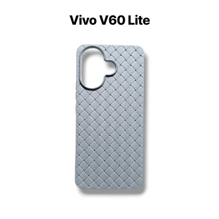 Vivo V60 Lite 4G / 5G Back Cover Premium Soft Matt Woven Design ...