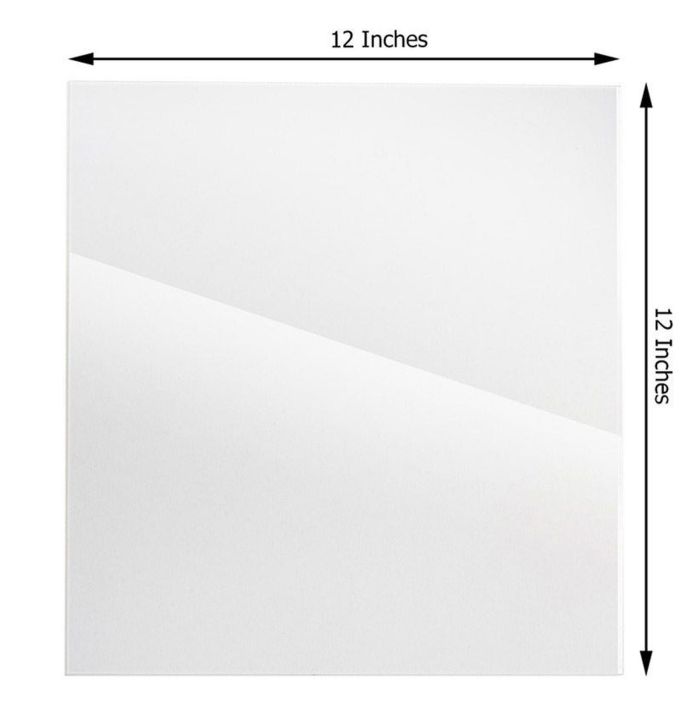 Acrylic Sheet Transparent 12 x 12 Inches For Glass Painting | Daraz.pk